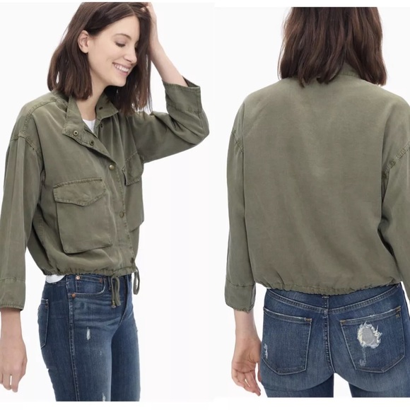 Splendid | Jackets & Coats | Splendid Wilder Army Green Varsity Jacket ...